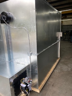 8' X 8' X 20' Gas Powder Coat Curing Oven - Welded Tube Steel Frame