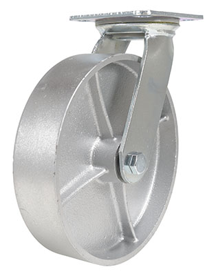 Cast Iron/Steel Swivel Caster 8 In. Diameter x 2 In. Width 1760 Lb ...
